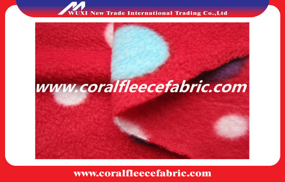 Red Dot Plain Dyed Antipilling Polar Fleece Fabric with 100% Microfiber Polyester