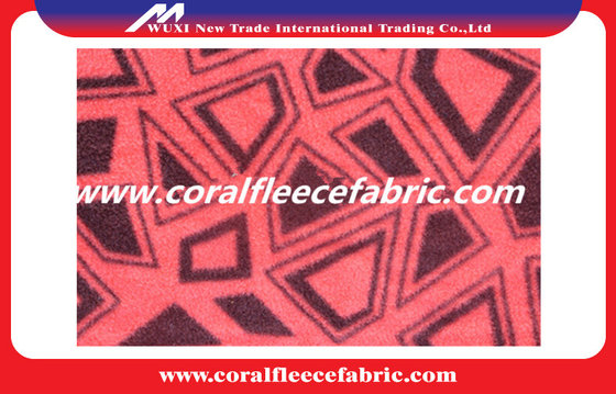 Anti-Static Knitted Coral Polar Fleece Fabric / Fleece Blanket Fabrics Tear-Resistant