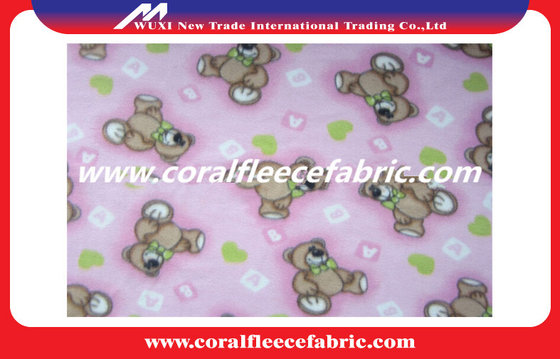 Flower Printing Micro Polar Fleece Fabric / Polar Fleece Material for Interlining or Lining
