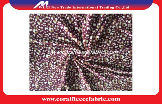 Floral Pattern Anti-Pilling Coral Fleece Fabric Purple Flower Coral Velvet