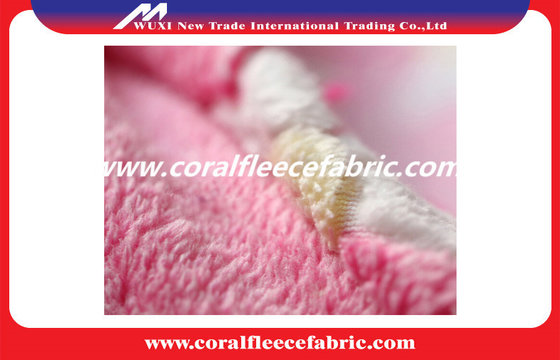 OEM Polyester Plain Dyed Shu Velveteen and Coral Fleece Fabric with Flower Pattern