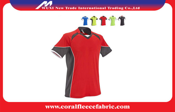 Breathable Short Sleeve Custom Soccer Shirts / Youth Soccer Jerseys with Multi Color and Size
