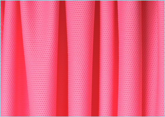 Pink 4 Way Customized Polyester Spandex Stretch Mesh Fabric for Outdoor Cloth , Interlining