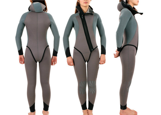 Waterproof Blue Color Scuba Diving Suits 3mm Women Long Sleeve, Womens Wetsuit