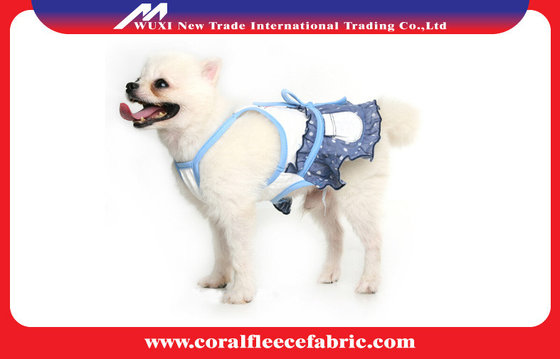 Blue / Pink Cute Pet Clothes Lolita Skirts with Lace , Nice Design Pet Coats for Dogs