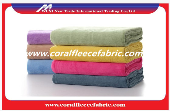 Pink Polyester Plain Coral Fleece Fabric for Upholstery And Home Textile