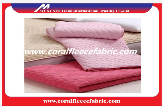 Anti-Static Knitted Coral Polar Fleece Fabric 180CM 250GSM for Shoes / Sofa / Suit