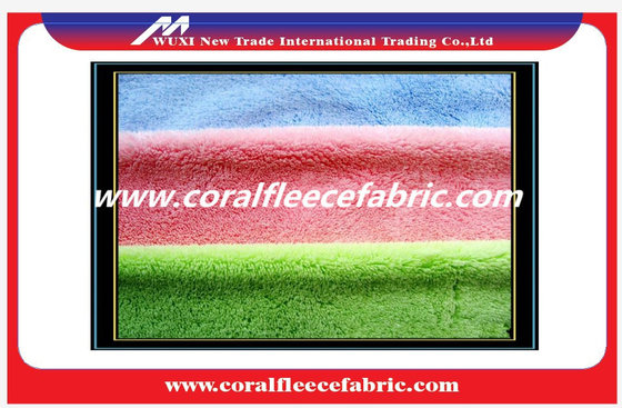Multi Color Custom Knitted Coral Fleece Fabric for Blanket or Bathrobe