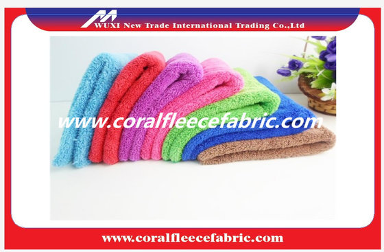 Customized Printing Polyester Coral Fleece Blanket Garment Fabric Multi Colors