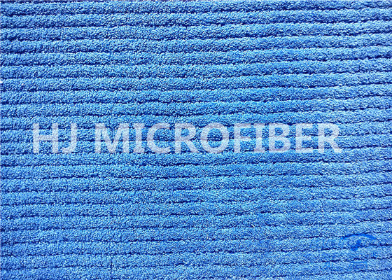 550gsm Microfiber Thick Stripe Coral Fleece Cloth Roya Blue150cm
