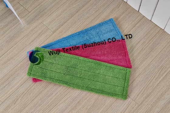 High Absorbency Coral Fleece Micro Fiber Mop Heads , Flat Dry Mop Head