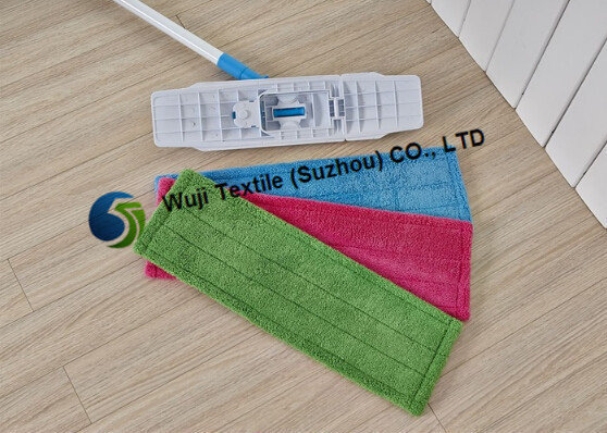 High Absorbency Coral Fleece Micro Fiber Mop Heads , Flat Dry Mop Head