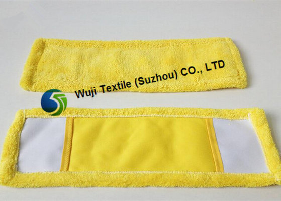 High Absorbency Coral Fleece Micro Fiber Mop Heads , Flat Dry Mop Head