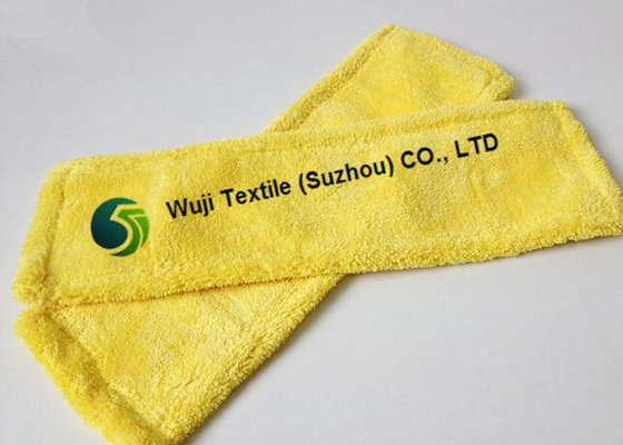 High Absorbency Coral Fleece Micro Fiber Mop Heads , Flat Dry Mop Head