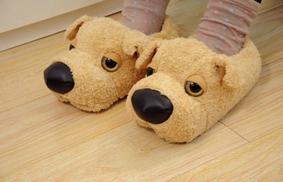Home / indoor / hotel 35-45 children Custom Dog Slipper OF coral plush