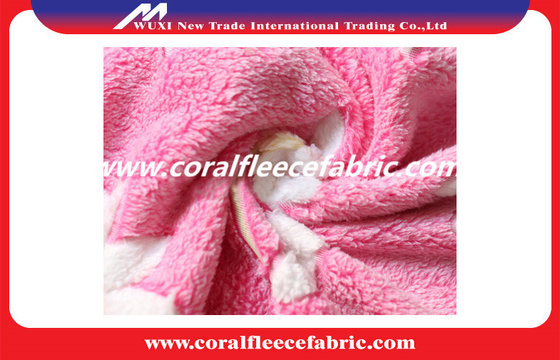OEM Polyester Plain Dyed Shu Velveteen and Coral Fleece Fabric with Flower Pattern