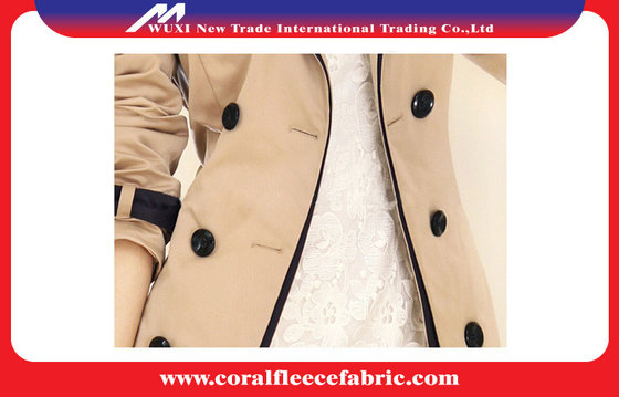 Double Breasted Long Trench Jacket Womens Winter Outerwear , Waterproof