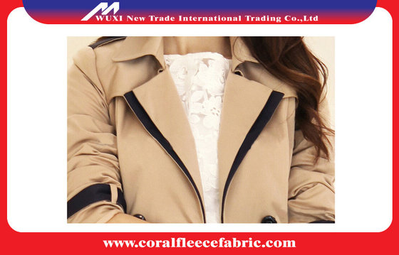 Double Breasted Long Trench Jacket Womens Winter Outerwear , Waterproof