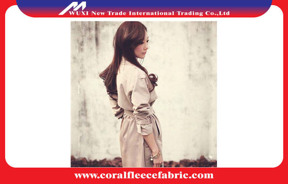 Women Long Trench Jacket , Mid-Long Casual Cotton Polyster Windbreaker for Spring