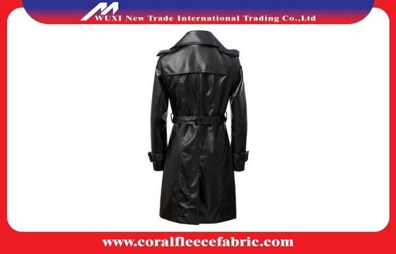 Ladies Leather Long Trench Jacket Women Dust Coats