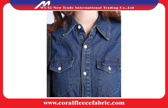 Custom Casual Denim Long Trench Jacket / Dust Coat Jackets for Women