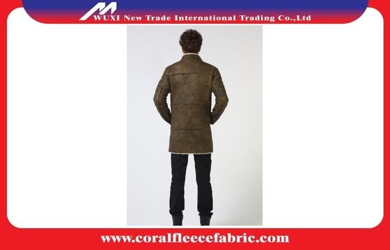 Men Real Sheep Skin Long Trench Jacket White Fur Long Leather Coat Outwear