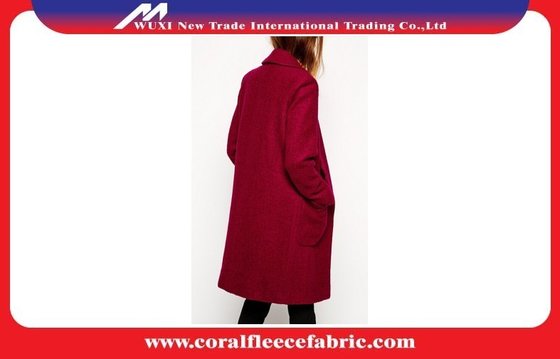 Rosy Autumn Winter Lady Long Trench Jacket , Business Style Cashmere Overcoat