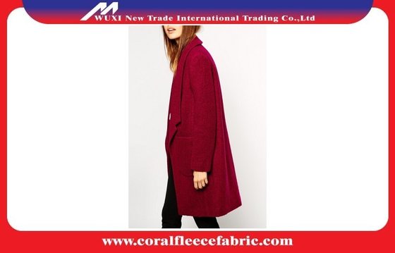 Rosy Autumn Winter Lady Long Trench Jacket , Business Style Cashmere Overcoat