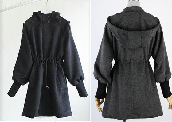 Slim Long Trench Coat Parka Jacket