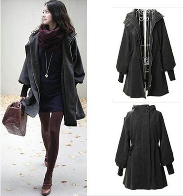 Slim Long Trench Coat Parka Jacket