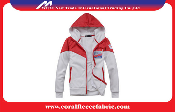 Hooded Mens Outdoor Jackets , Popular Skin Fit Man Fleece Coat For Winter or Autumn