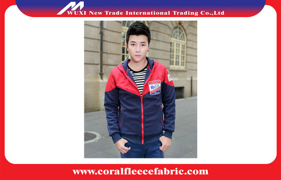 Hooded Mens Outdoor Jackets , Popular Skin Fit Man Fleece Coat For Winter or Autumn
