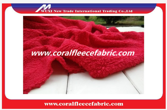 Multi Color Lambs Wool Jacquard Weave Fabric / Lambs Wool Cloth Material