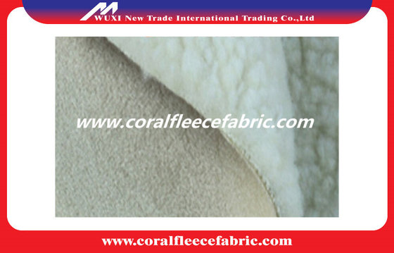 100% Wool Plush Knitted Faux Fur Lambs Wool Fabric for Boots , Lamp Wool Upholstery Fabric