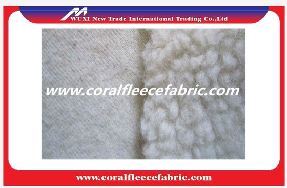 Soft Knitted Polyester Blend Lambs Wool Fabric / Wool Suiting Fabric for Coats
