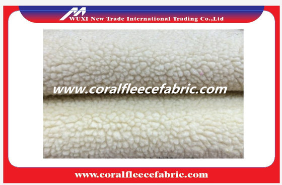 Polyester Acrylic Knitting Lambs Wool Fabric / Lambs Wool Material for Jacket or Suit