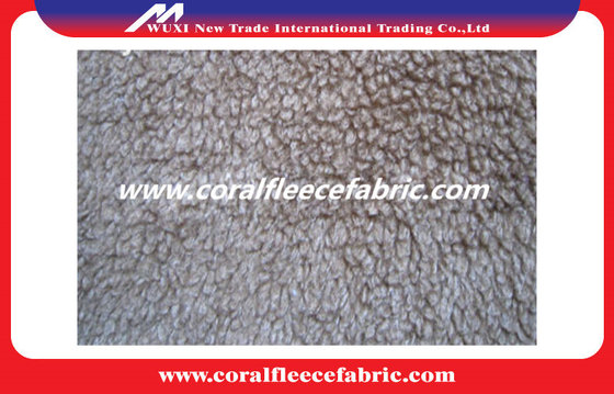 Grey Lambs Wool Blend Fabric Melton Wool Serge Fabric with Wool / Polyester Material