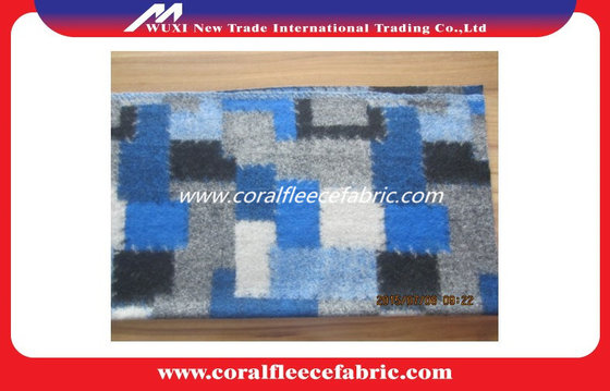 Felted Wool Suiting Jacquard Weave Fabric , Stretch Wool Fabric By The Yard