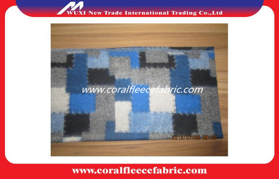 Felted Wool Suiting Jacquard Weave Fabric , Stretch Wool Fabric By The Yard