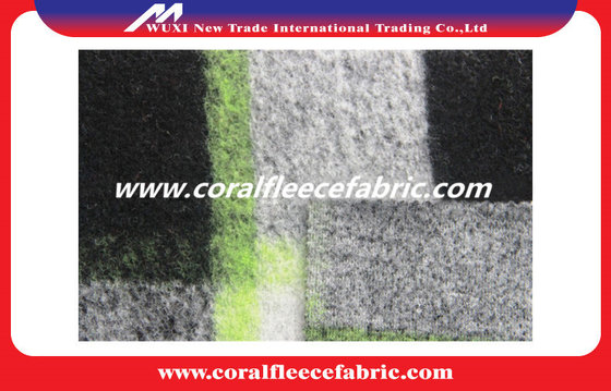 Washable Wool Jacquard Print Fabric For Winter Garment / Toy And Trousers