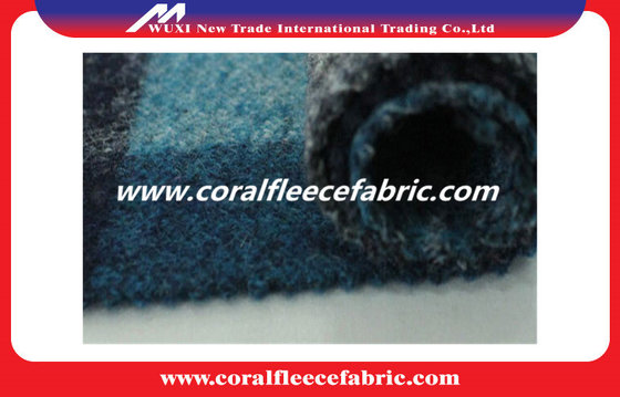 Washable Wool Jacquard Print Fabric For Winter Garment / Toy And Trousers