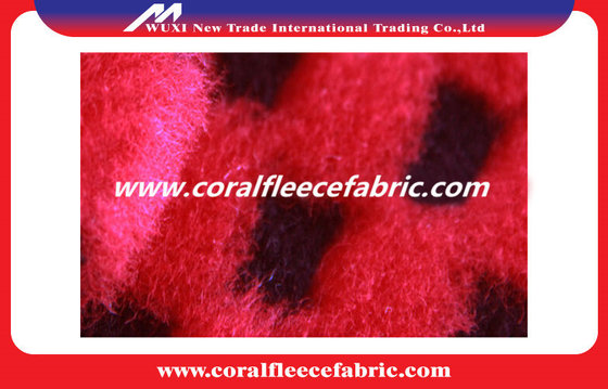 Red Clothing Material Wool Jacquard Fabric