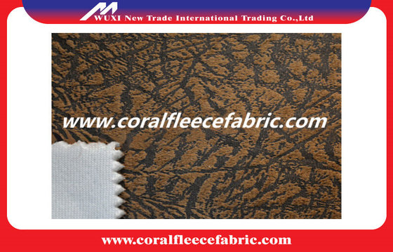 Polyester Flower Patterned Microfiber Suede Fabric