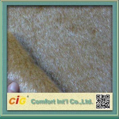 Brown / Grey Sofa Suede Fastcolours Artificial Fur Fabric with 70% Acrylic , 30% Polyester