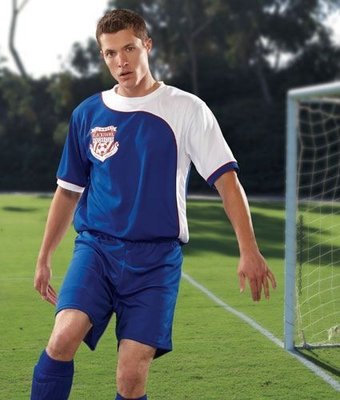Rmoisture Wicking Mesh Cool Soccer Jerseys / Polyester 150gsm Sports Uniforms