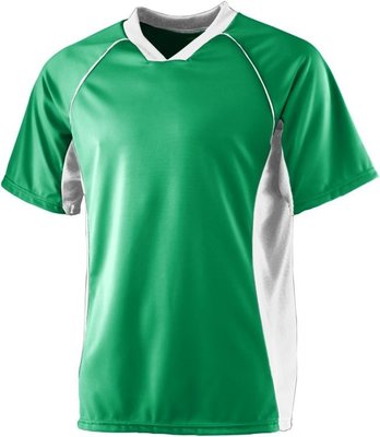 Custom Green Soccer Team Wear in Cotton / Breathable Youth Soccer Jerseys