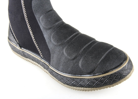 Black 2mm Neoprene Zipper High-Cut Snorkeling and Diving Boot