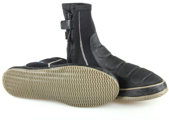 Black 2mm Neoprene Zipper High-Cut Snorkeling and Diving Boot