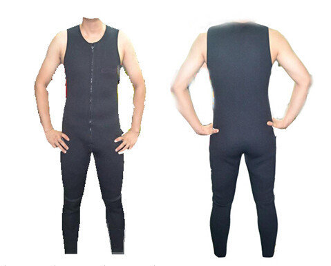 Light weight Black Neoprene Surfing Suits Front Zipper washable