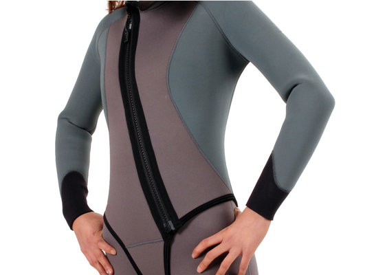 Waterproof Blue Color Scuba Diving Suits 3mm Women Long Sleeve, Womens Wetsuit